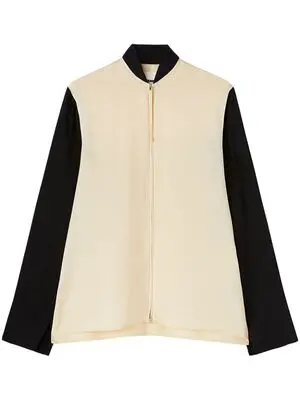 JIL SANDER Panelled Zip-up Satin Shirt
