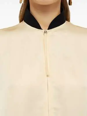 JIL SANDER Panelled Zip-up Satin Shirt
