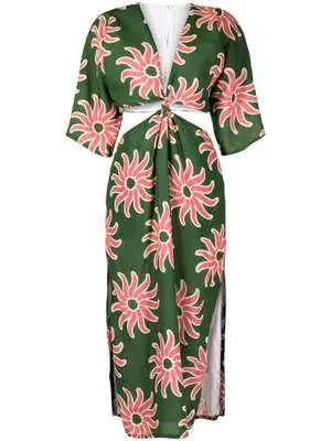 CALA DE LA CRUZ Tado Cut-out Maxi Dress - Multicolour