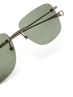 Dita Rimless Square-frame Sunglasses - Grey