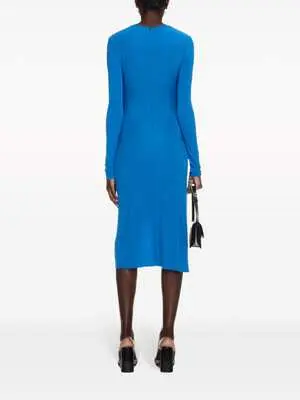 Off-White Twist-detail Midi Dress - Blue