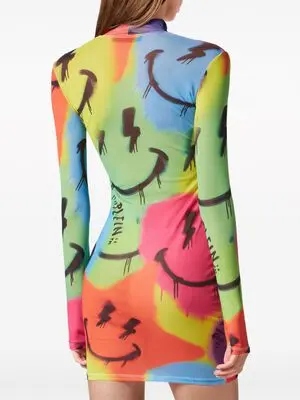 Philipp Plein Smile Logo-print Minidress