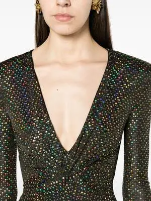 NISSA Long-sleeve Sequined Minidress
