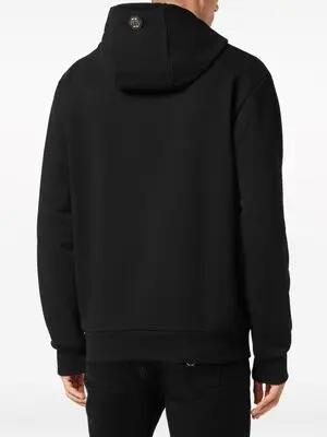 Philipp Plein Skull-print Rhinestone Hoodie - Black