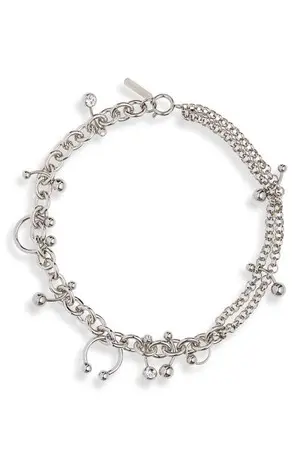 JUSTINE CLENQUET Holly Pierced Choker Necklace - Palladium