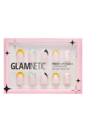 GLAMNETIC Short Round Press-on Nails Set A Good Day