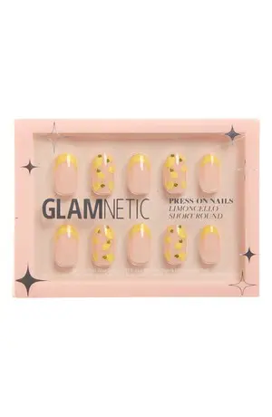 GLAMNETIC Short Round Press-on Nails Set Limoncello