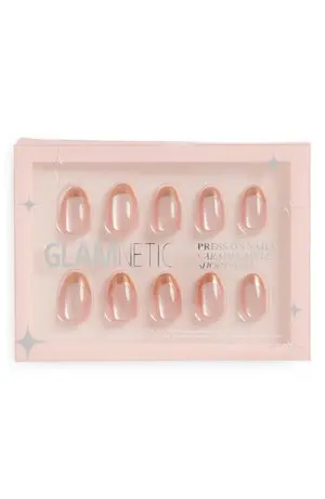 GLAMNETIC Short Oval Press-on Nails Caramel Apple