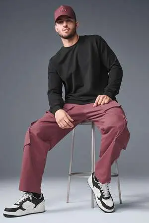 Alo Yoga Northstar Cargo Pants Burgundy Truffle