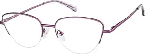 Zenni Zenni Cat-Eye Half-Rim Eyeglasses Purple