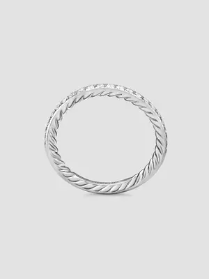 David Yurman Dy Eden Partway Band Ring In Platinum
