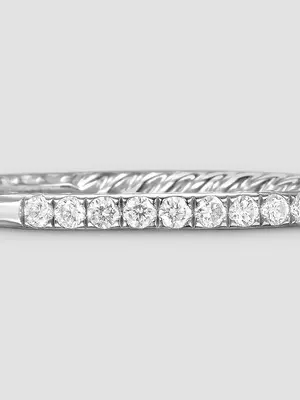 David Yurman Dy Eden Partway Band Ring In Platinum