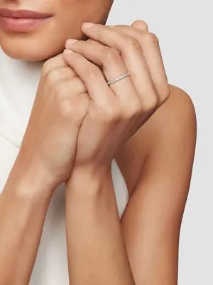 David Yurman Dy Eden Partway Band Ring In Platinum