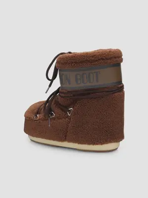 Moon Boot Icon Low Fleece Boots - Brown
