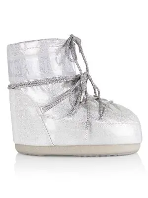 Moon Boot Icon Low Fleece Boots Silver