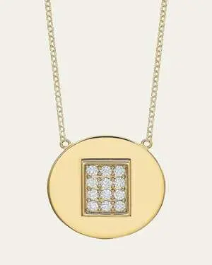 TRACEE NICHOLS Tracee Nichols 14K Gold Diamond Token Necklace Diamond