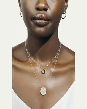 TRACEE NICHOLS 14k Gold Lucky Star Diamond Token Pendant Necklace