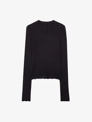 HOUSE OF DAGMAR Lace Knit Top