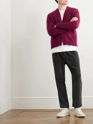 Massimo Alba Straight-leg Cotton And Cashmere-blend Trousers