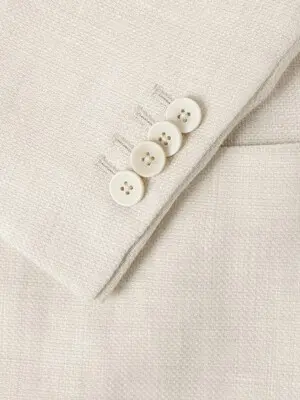 LARDINI Slim-fit Linen And Wool-blend Twill Blazer It 48