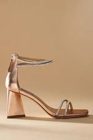 Badgley Mischka Lillie Block Heels - Gold