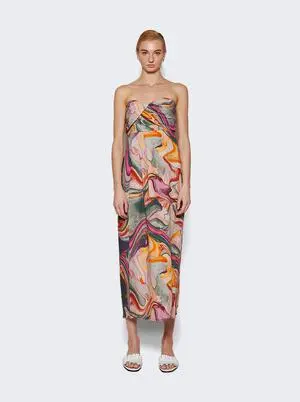 Mara Hoffman Yara Strapless Midi Dress - Multicolor