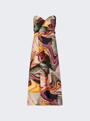 Mara Hoffman Yara Strapless Midi Dress - Multicolor