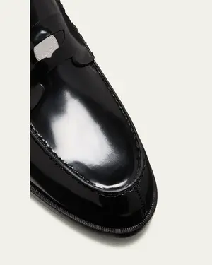 CHRISTIAN LOUBOUTIN Patent Leather Loafers - Black