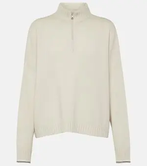 Brunello Cucinelli Wool, Cashmere And Silk Half-zip Sweater