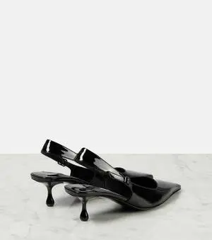 JIMMY CHOO Amel 50 Leather Slingback Pumps