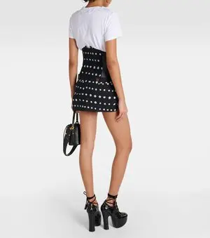 VIVIENNE WESTWOOD Polka-dot Virgin Wool Miniskirt