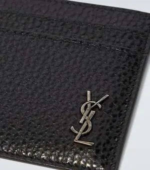 Saint Laurent Leather Card Holder - Black
