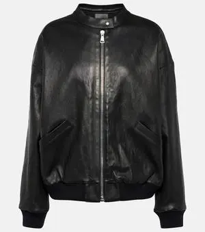 Stouls Pharrell Leather Bomber Jacket