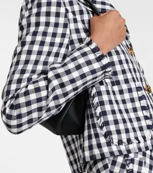 Etro Gingham Cropped Blazer - Black