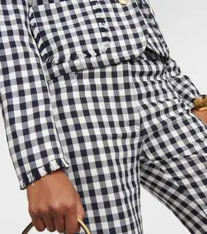 Etro Gingham Cropped Blazer