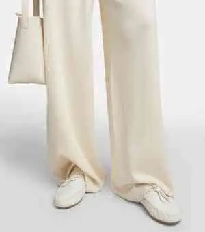 THE ROW Lucca Leather Moccasins - White
