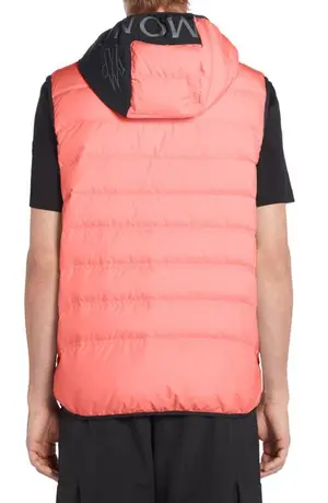 Moncler Nubiera Hooded Down Vest - Desert Rose