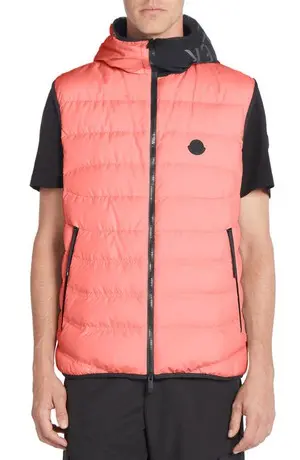 Moncler Nubiera Hooded Down Vest - Desert Rose