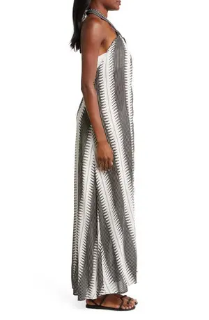 Elan Halter Neck Cover-up Maxi Dress
