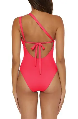 SOLUNA One-shoulder Cutout One-piece Swimsuit - Geranium