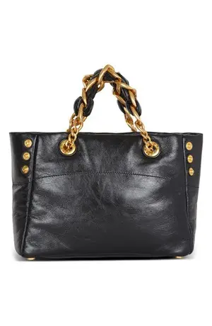Balmain Small 1945 Soft Crinkle Leather Tote