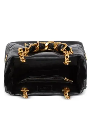 Balmain Small 1945 Soft Crinkle Leather Tote