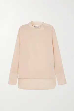 Victoria Beckham Asymmetric Silk-chiffon Blouse