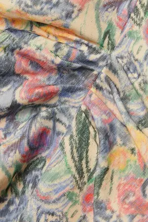 MARKARIAN Palma Floral-print Linen-blend Midi Dress - Multi