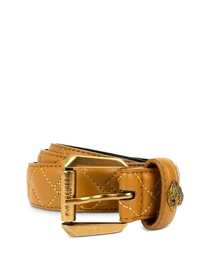 Kurt Geiger Quilted Leather Hip Belt - Camel