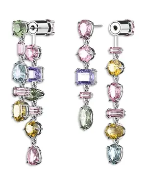 SWAROVSKI Gema Rhodium-plated Linear Earrings - Multi