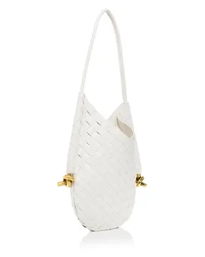 Bottega Veneta Solstice Intrecciato Shoulder Bag - Sand