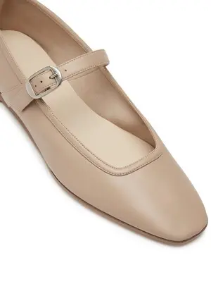 Le Monde Beryl Lea Leather Mary Jane Ballet Flats