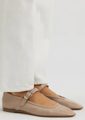 Le Monde Beryl Lea Leather Mary Jane Ballet Flats