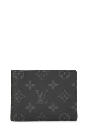 LOUIS VUITTON Monogram Eclipse Slender Wallet - Black